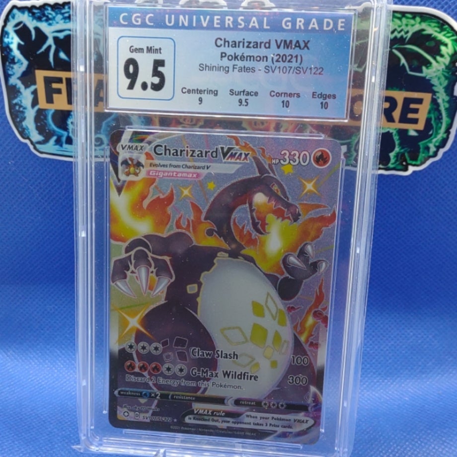 Charizard VMAX Shiny Vaukt Shining Fates - CGC 9.5 (Sub Grades ...